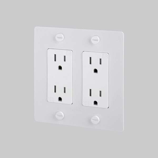 2G Duplex Outlet / Cross | Buster + Punch - Montreal Lighting & Hardware