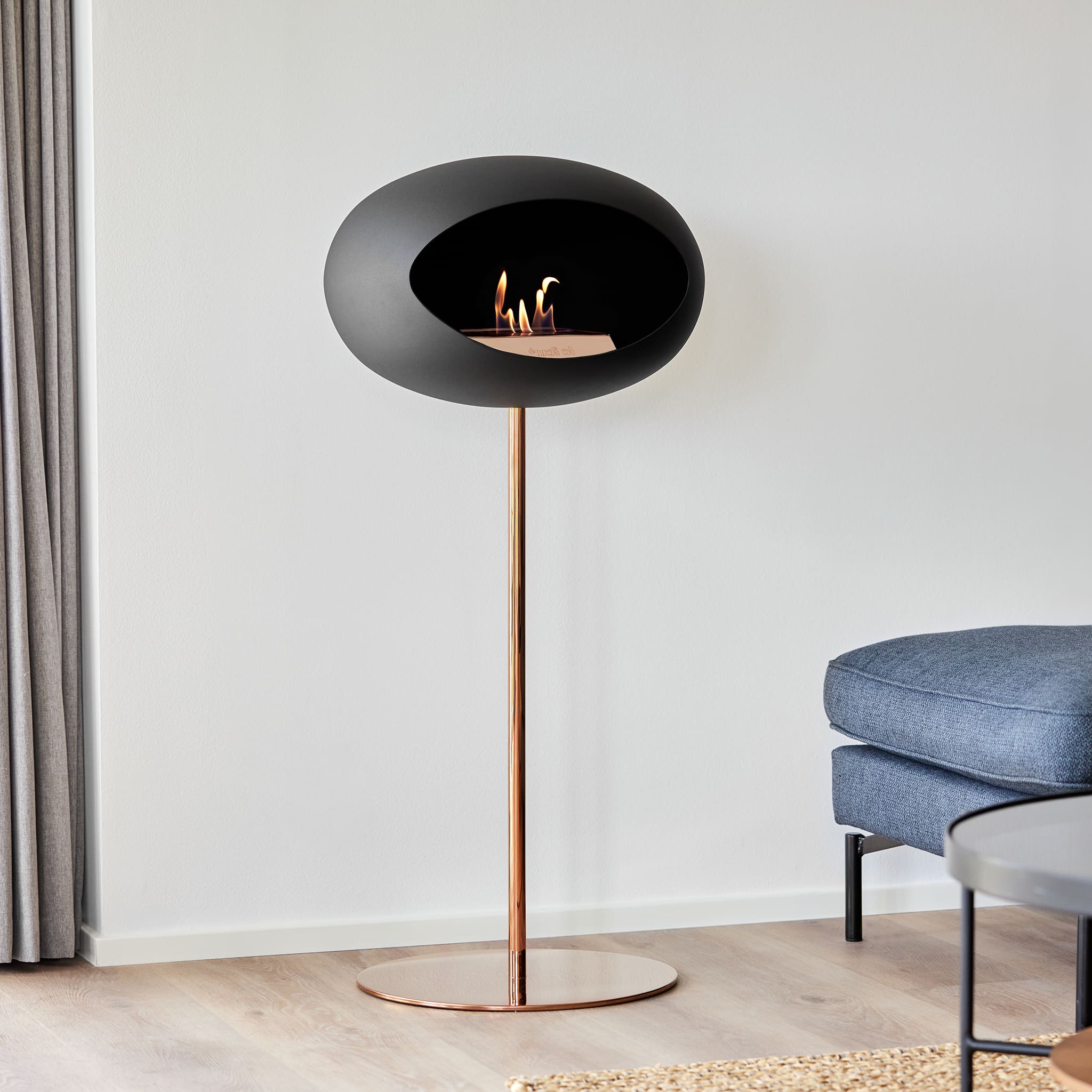 Steel High Dome Portable Fireplace - Black | Le Feu - Montreal Lighting ...